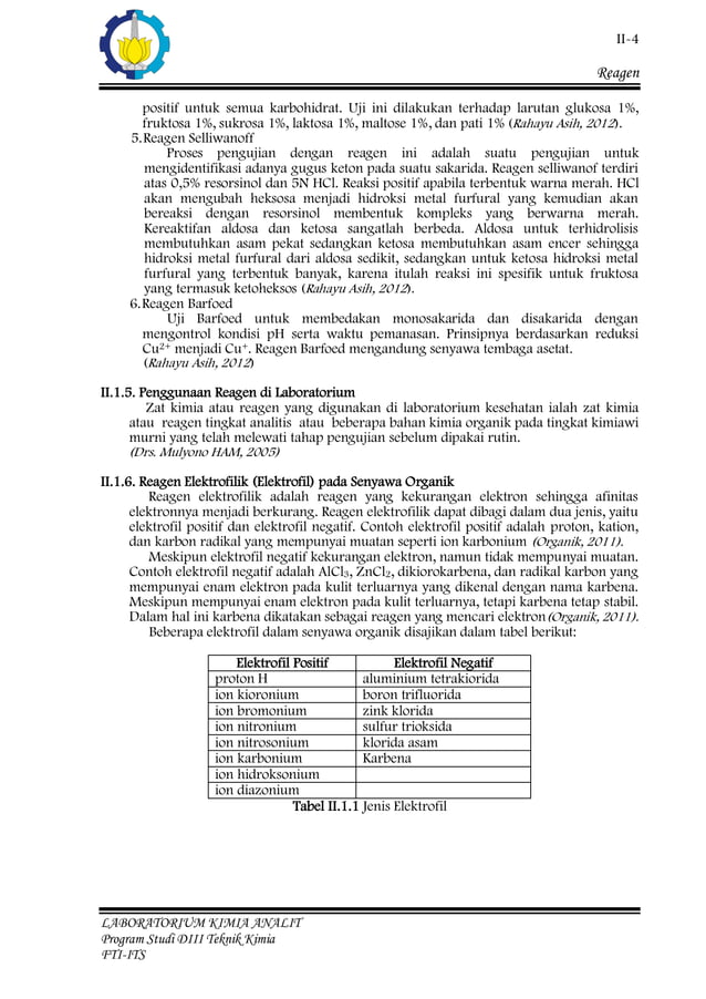 Laporan praktikum reagen | PDF