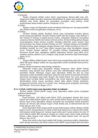 Laporan praktikum reagen | PDF