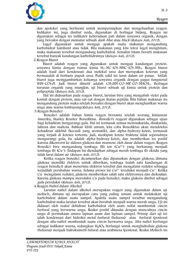Laporan praktikum reagen | PDF