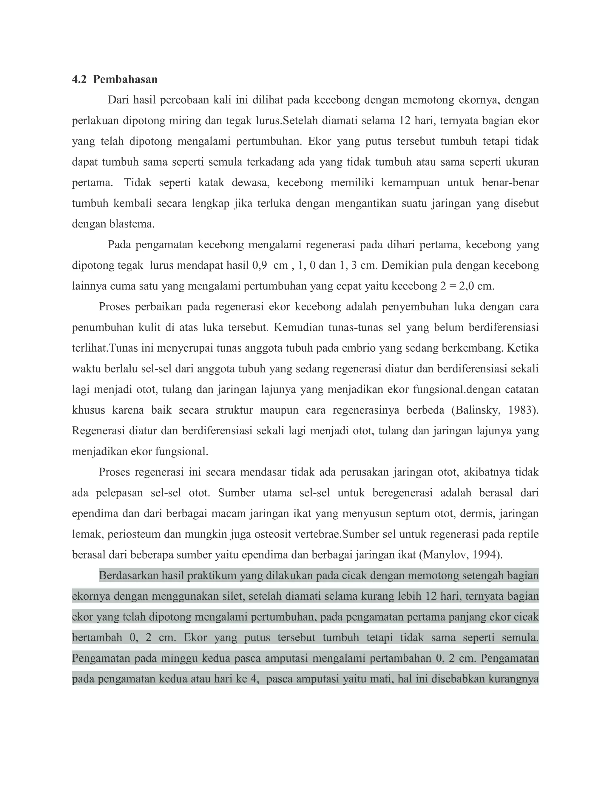 Laporan praktikum regenerasi | DOCX