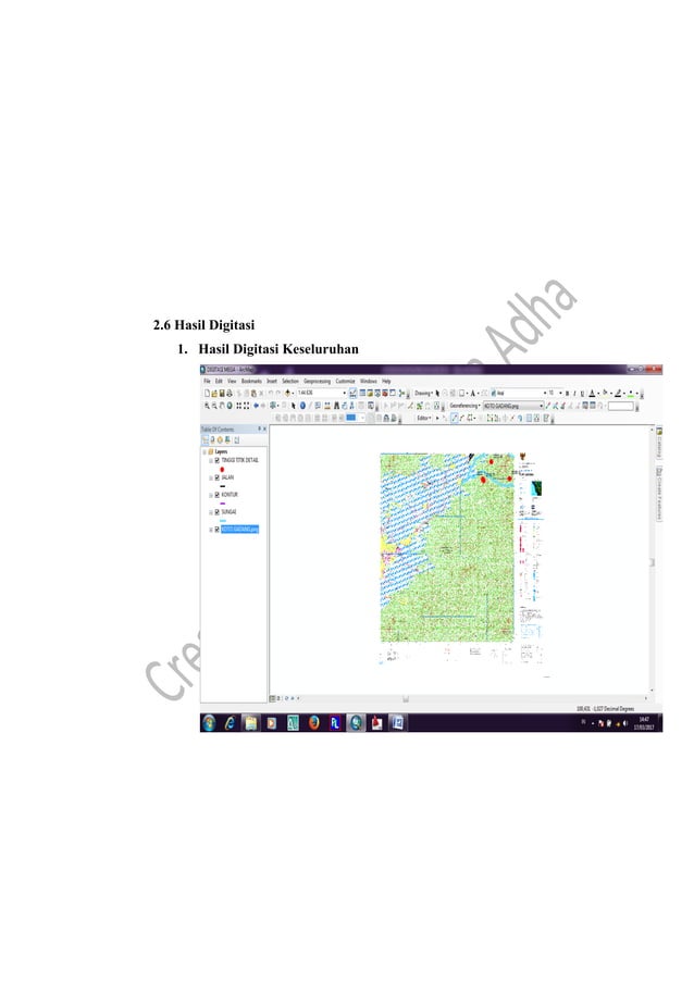Laporan praktikum sig proses digitasi pada software arcgis | PDF