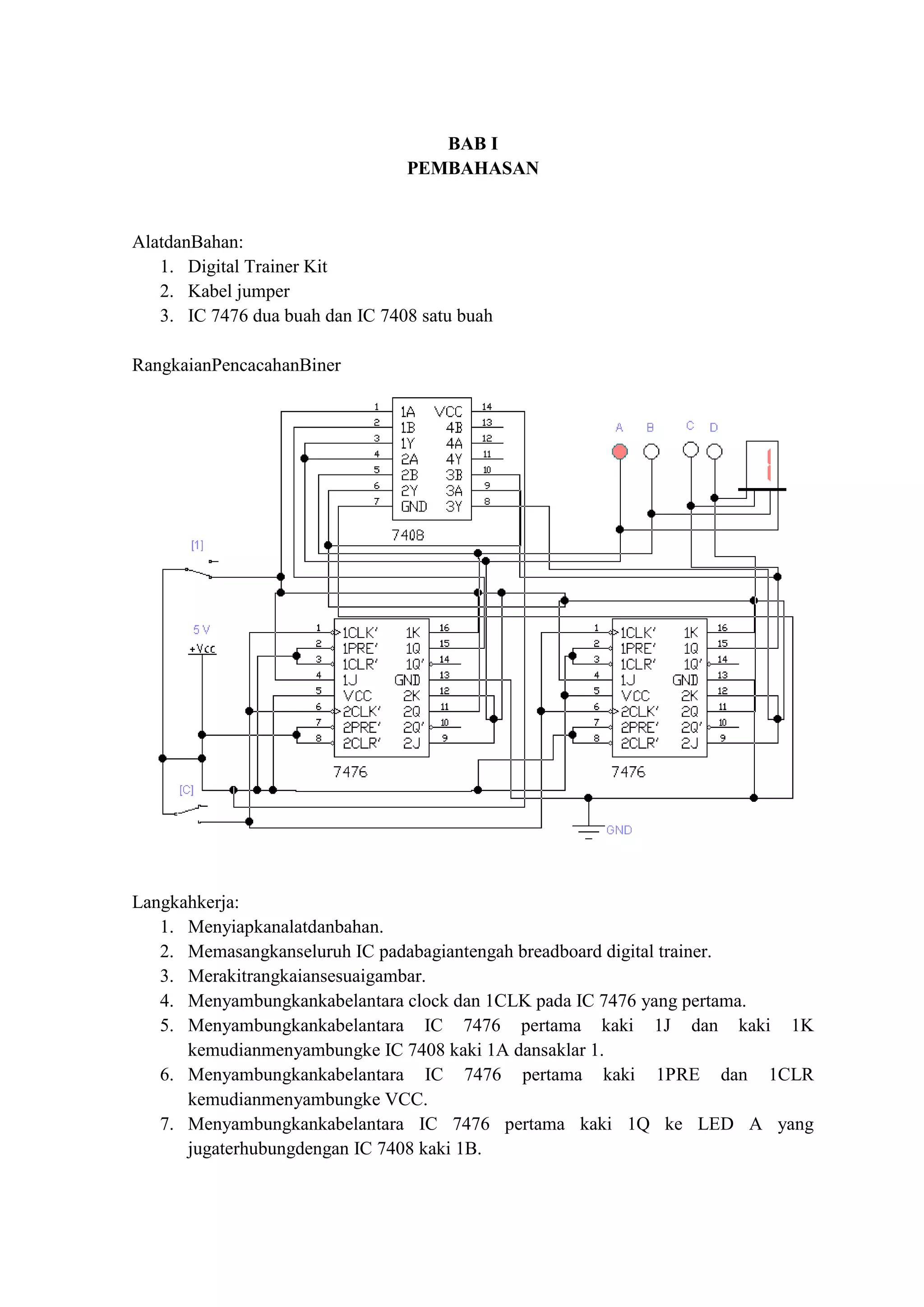 Laporan praktikum sistem digital bab 6 pencacah | PDF