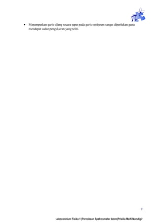 Laporan praktikum spektrometer atom | PDF