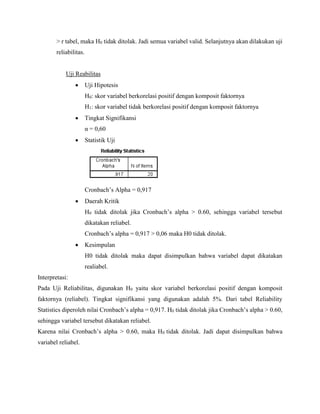 LAPORAN PRAKTIKUM STATISTIKA MULTIVARIAT TERAPAN UAS | PDF