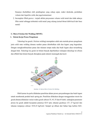 Laporan Praktikum Teknik Las Ari Satriadi Helmi (Teknik Mesin Universitas Indonesia) | PDF