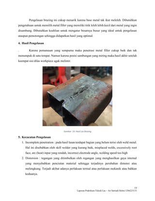 Laporan Praktikum Teknik Las Ari Satriadi Helmi (Teknik Mesin ...