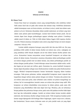 Laporan Praktikum Timbal Balik Fenol-Air | PDF