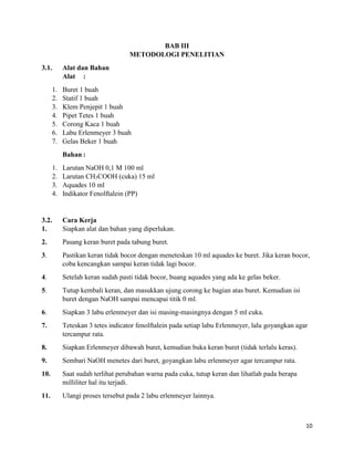 LAPORAN PRAKTIKUM TITRASI | PDF