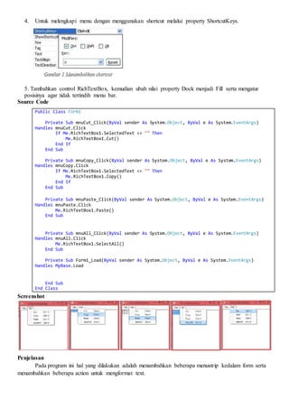 Laporan praktikum v visual basic | DOCX