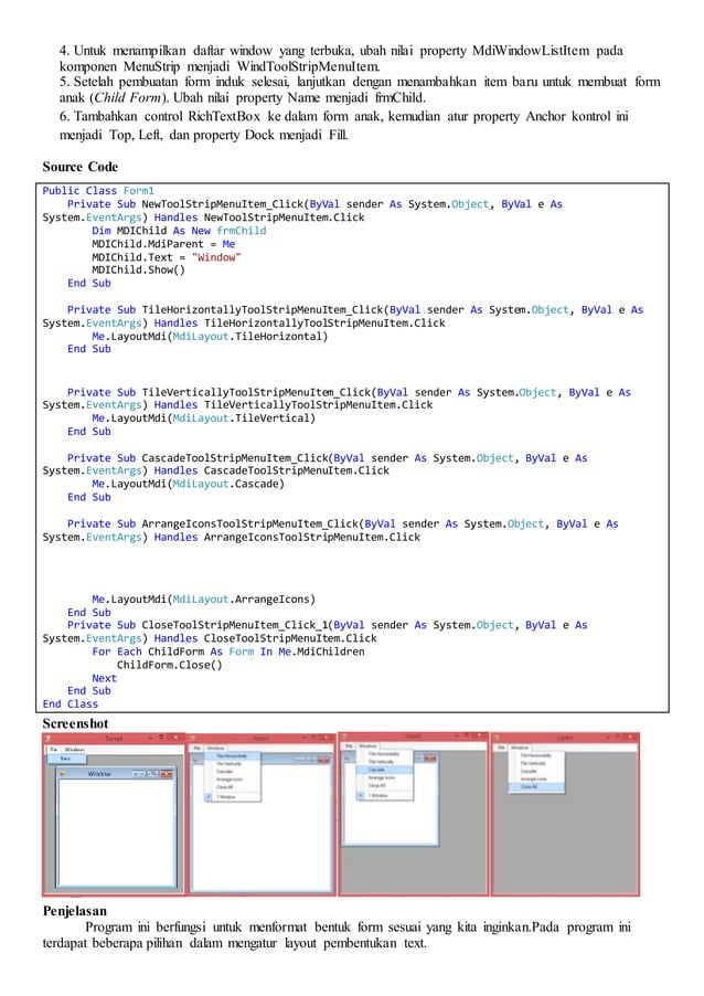 Laporan praktikum v visual basic | DOCX