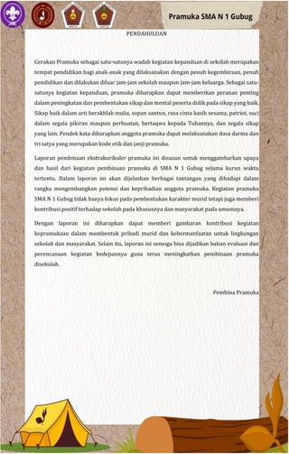 Laporan Ekstra kurikuler Pramuka Sekolah Mengah Atas | PDF