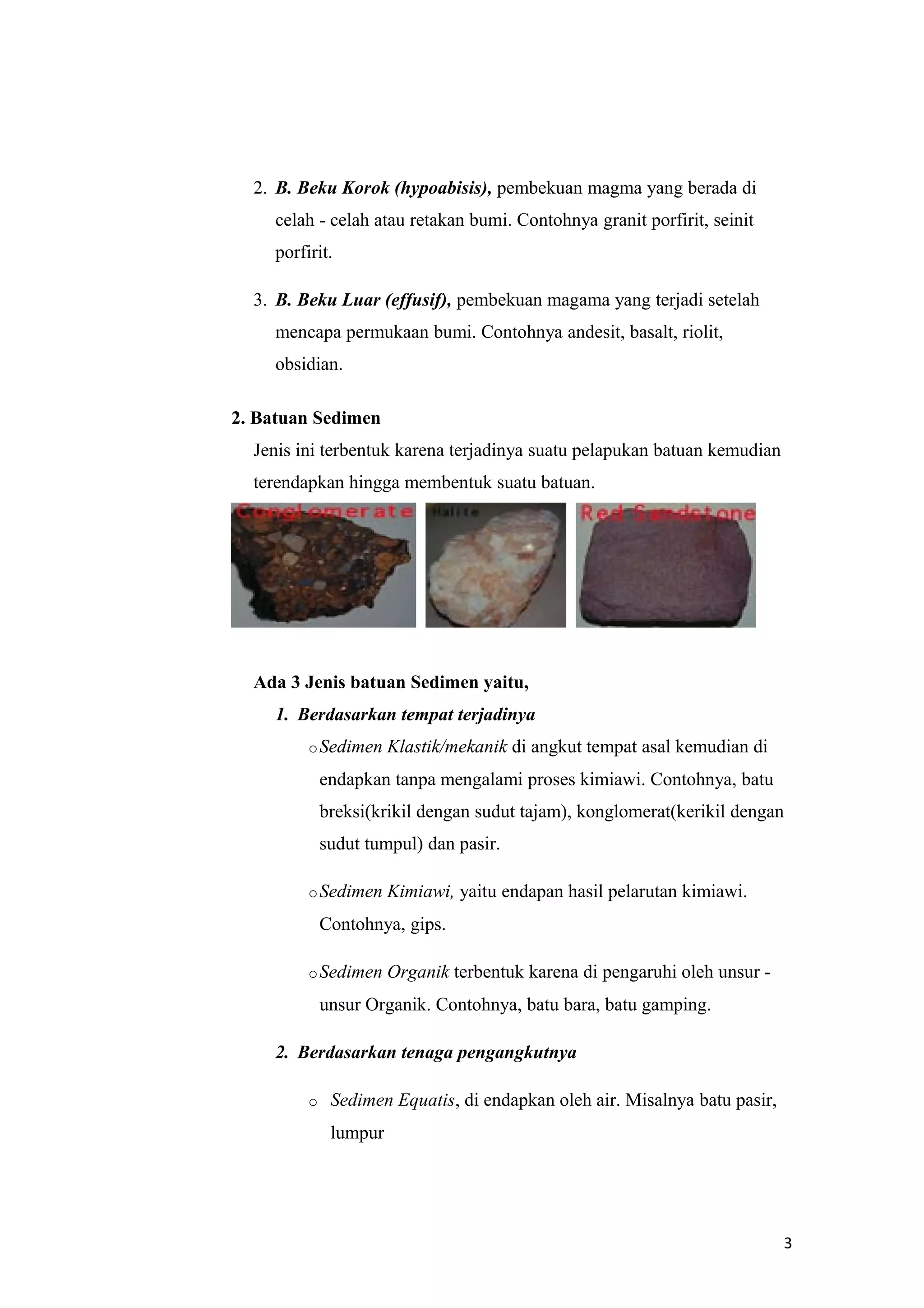 Laporan pratikum identifikasi batuan, tata surya, keranjang takakura dan pencemaran lingkungan | DOC