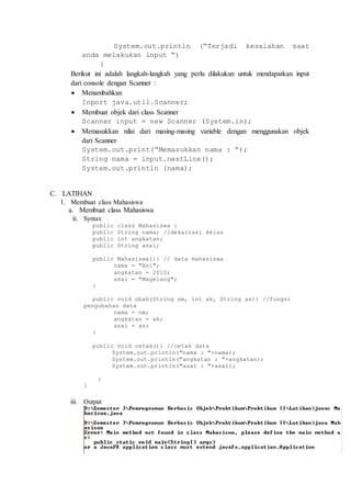 Laporan PBO pratikum 2 | DOCX