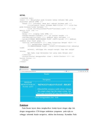 Laporan pratikum iii web | PDF