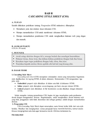 Laporan pratikum II web | DOCX