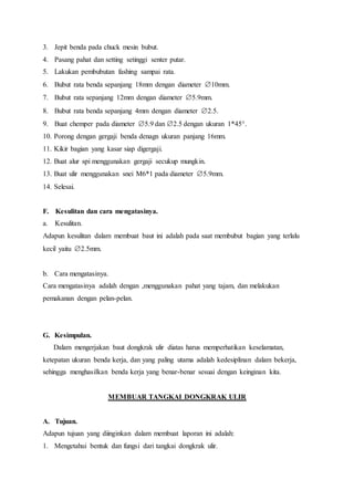 Laporan pratikum permesinan | DOCX