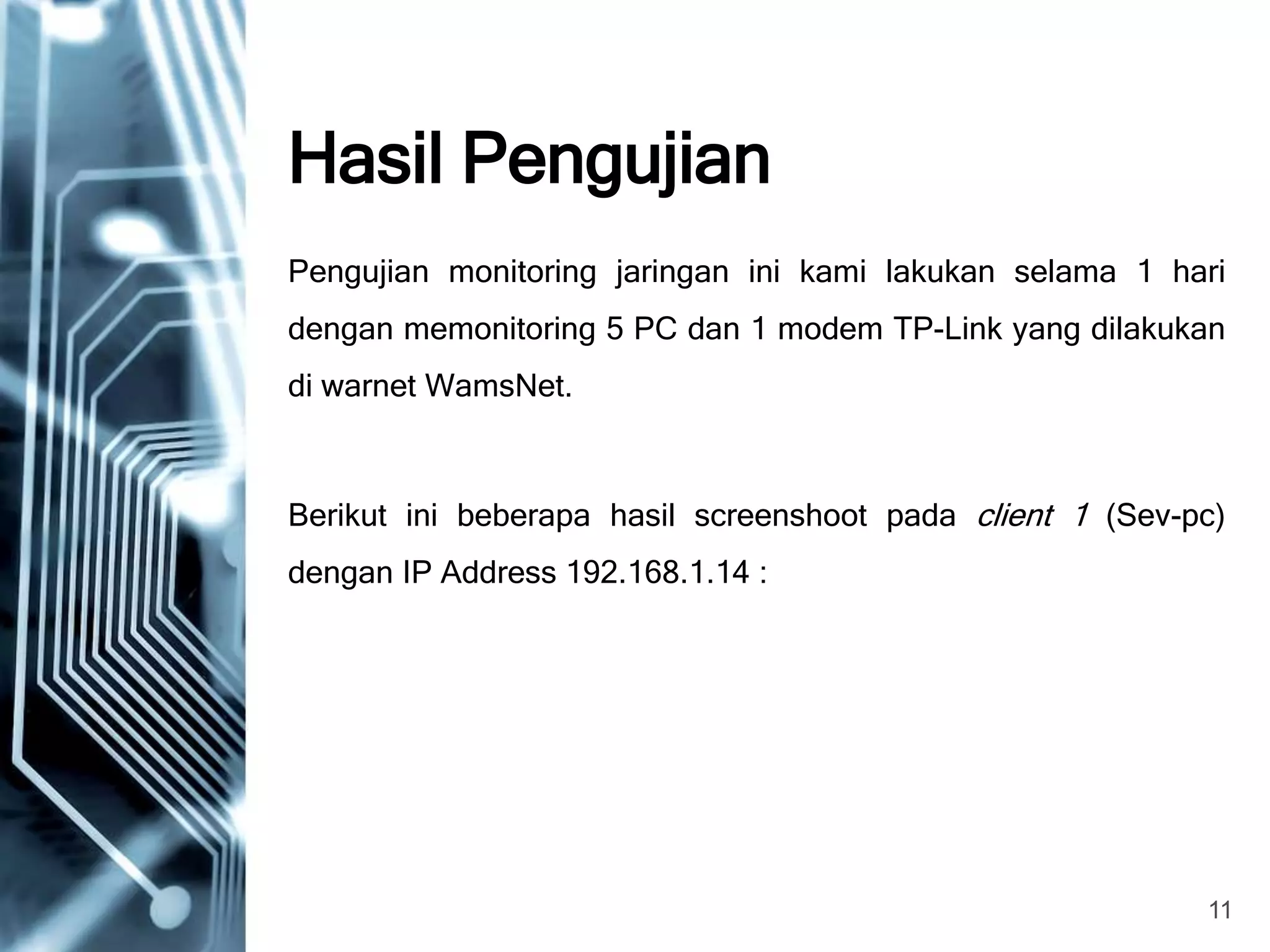 Monitoring jaringan komputer | PPTX