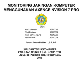 Monitoring jaringan komputer | PPTX