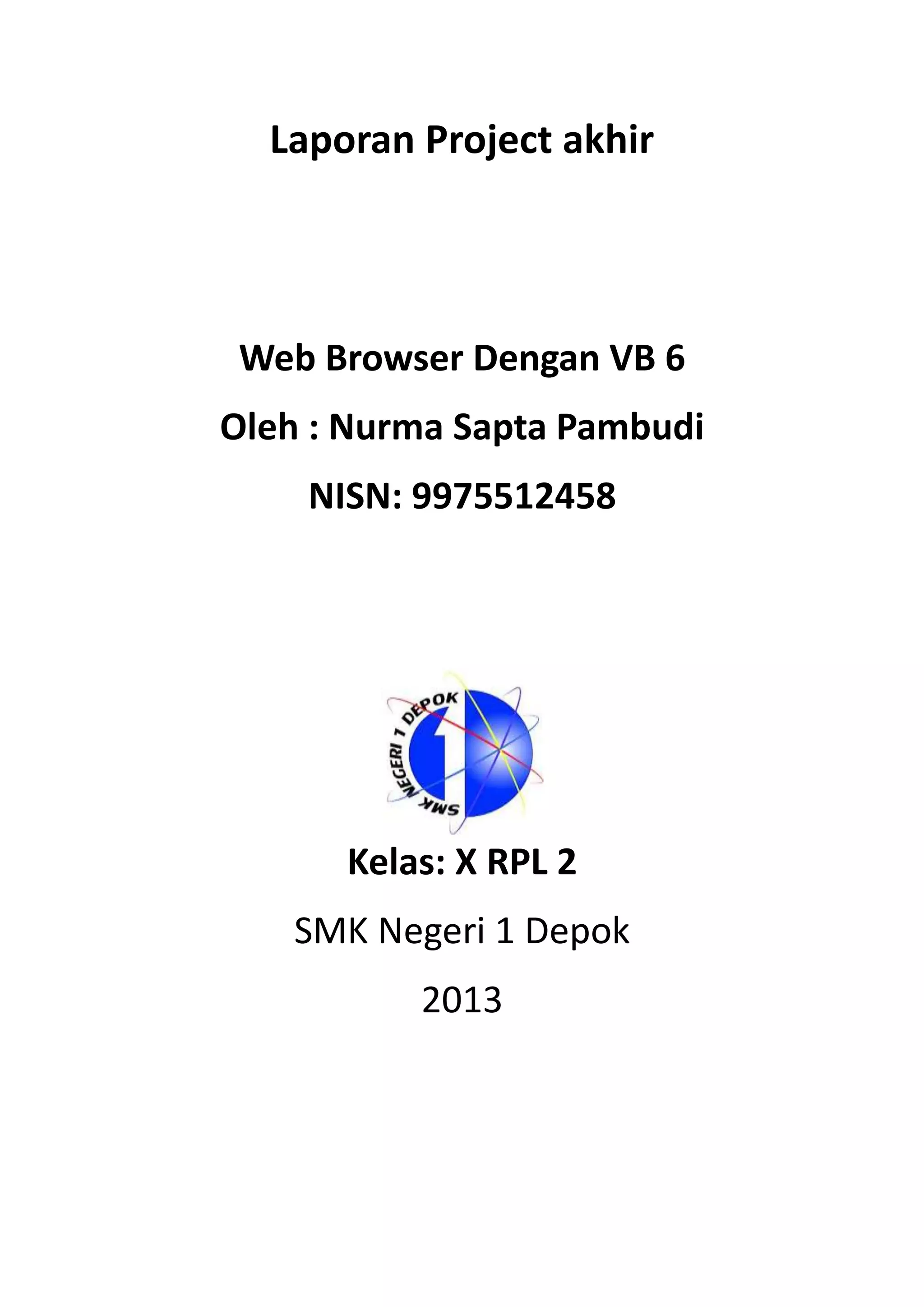 Laporan project akhir | PDF