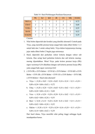 Laporan Sistem Pendukung Keputusan (DSS) Menggunakan Metode AHP | PDF