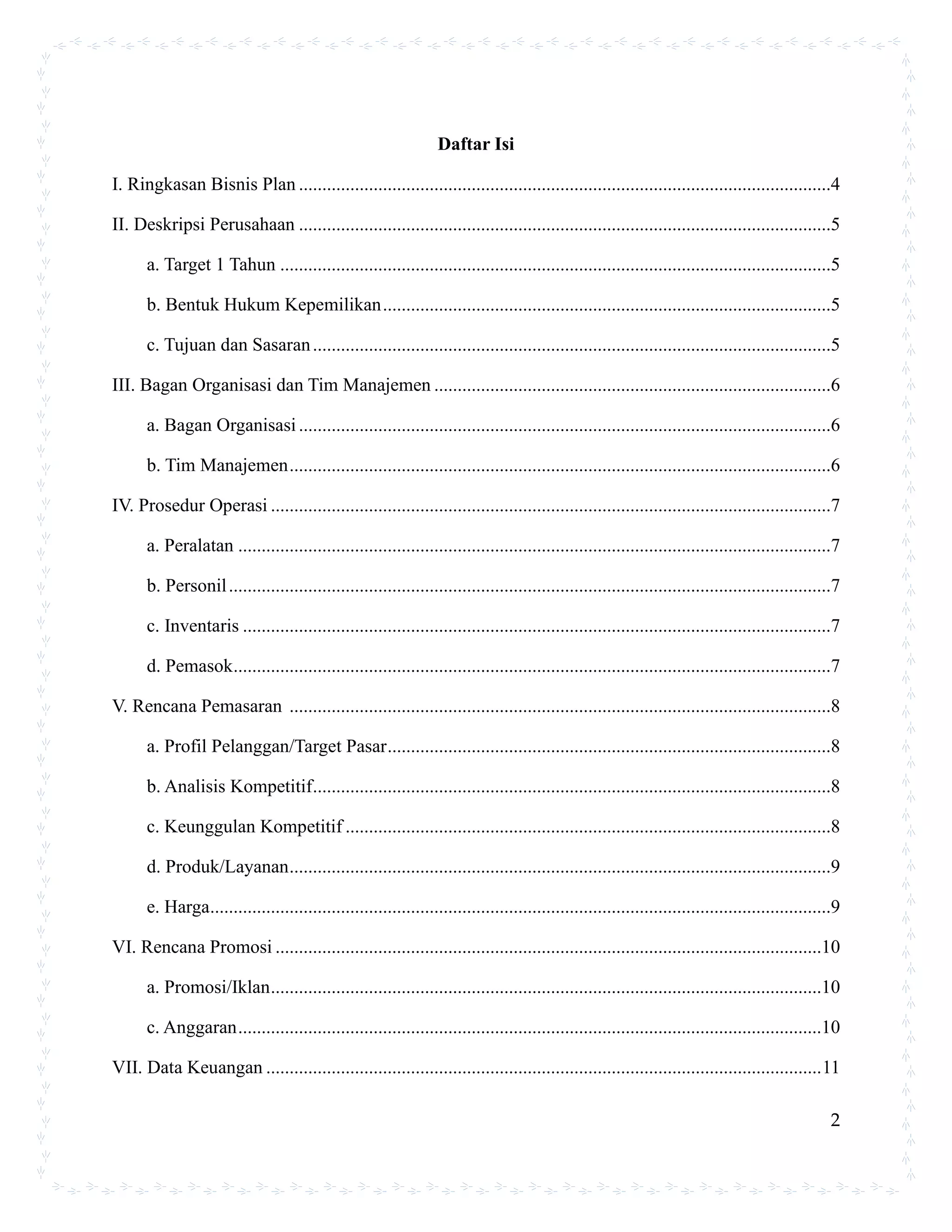 Laporan Proposal Bisnis | PDF