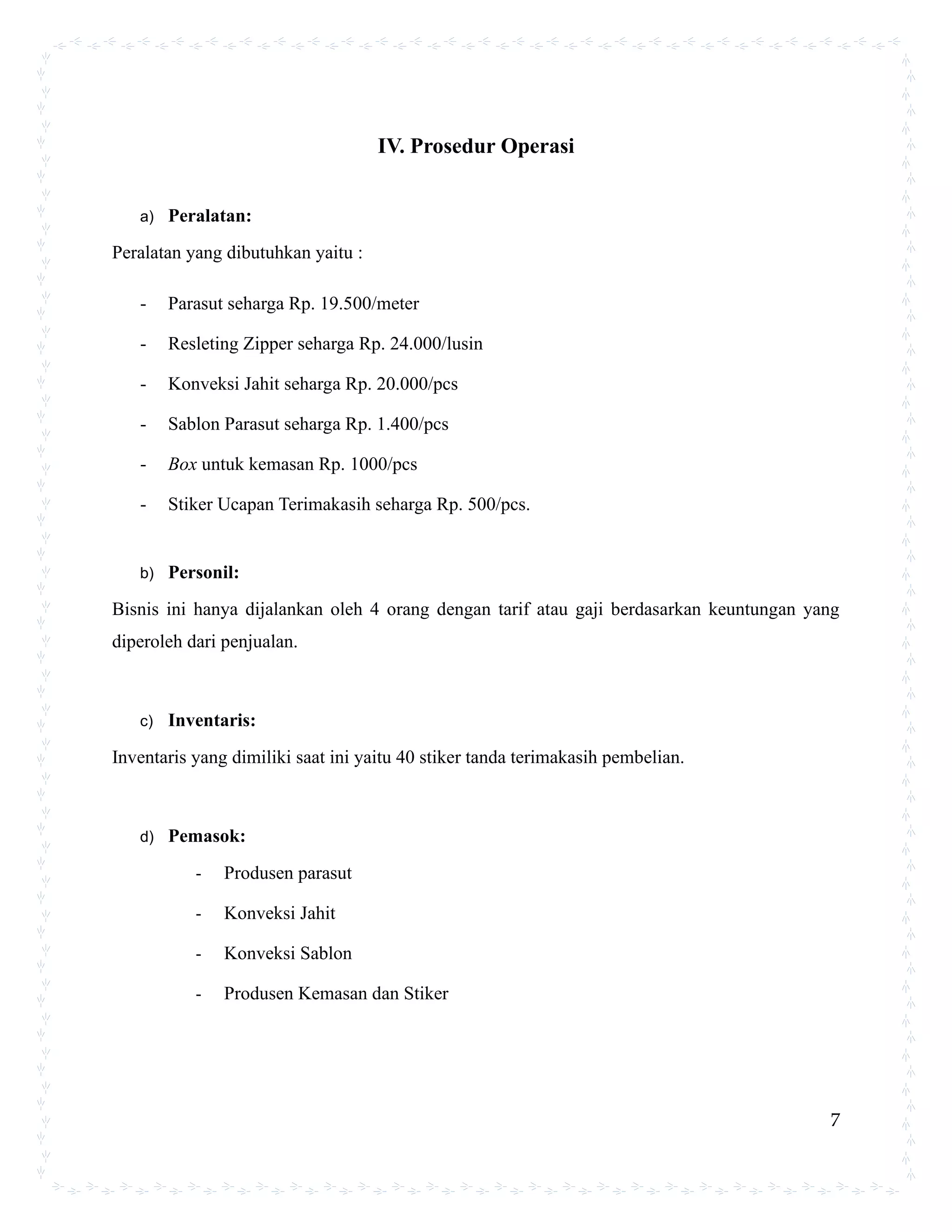 Laporan Proposal Bisnis | PDF