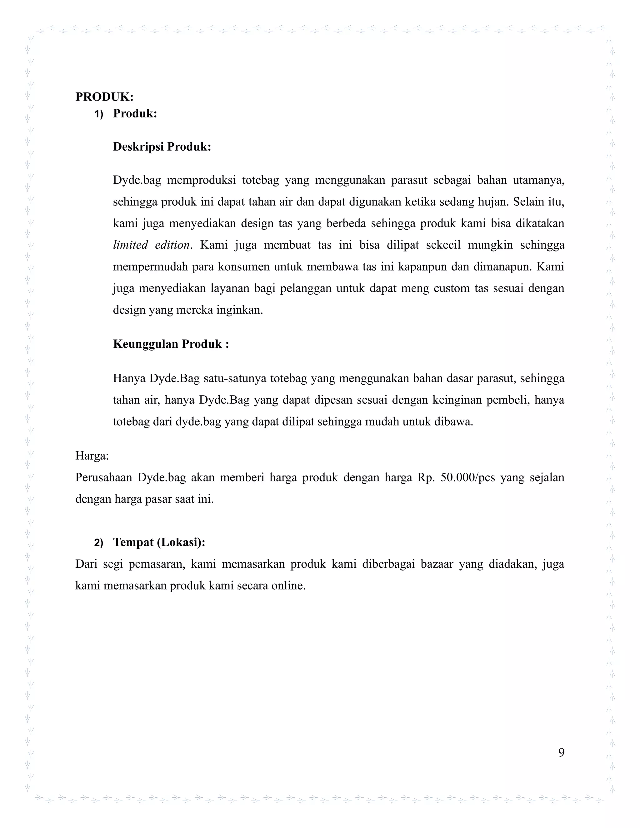 Laporan Proposal Bisnis | PDF