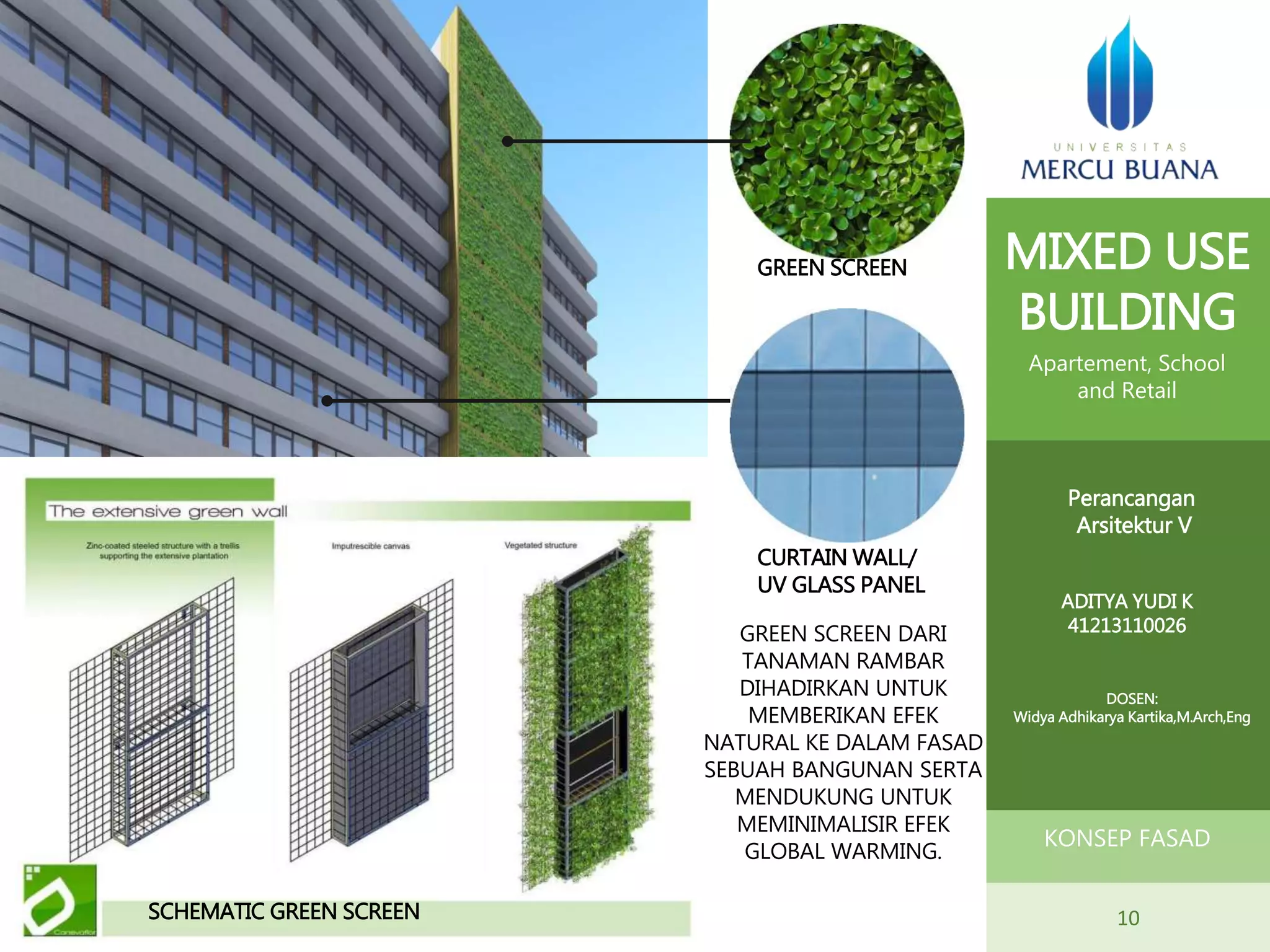 MIXED USED BUILDING (APARTEMENT & SCHOOL) | PPTX