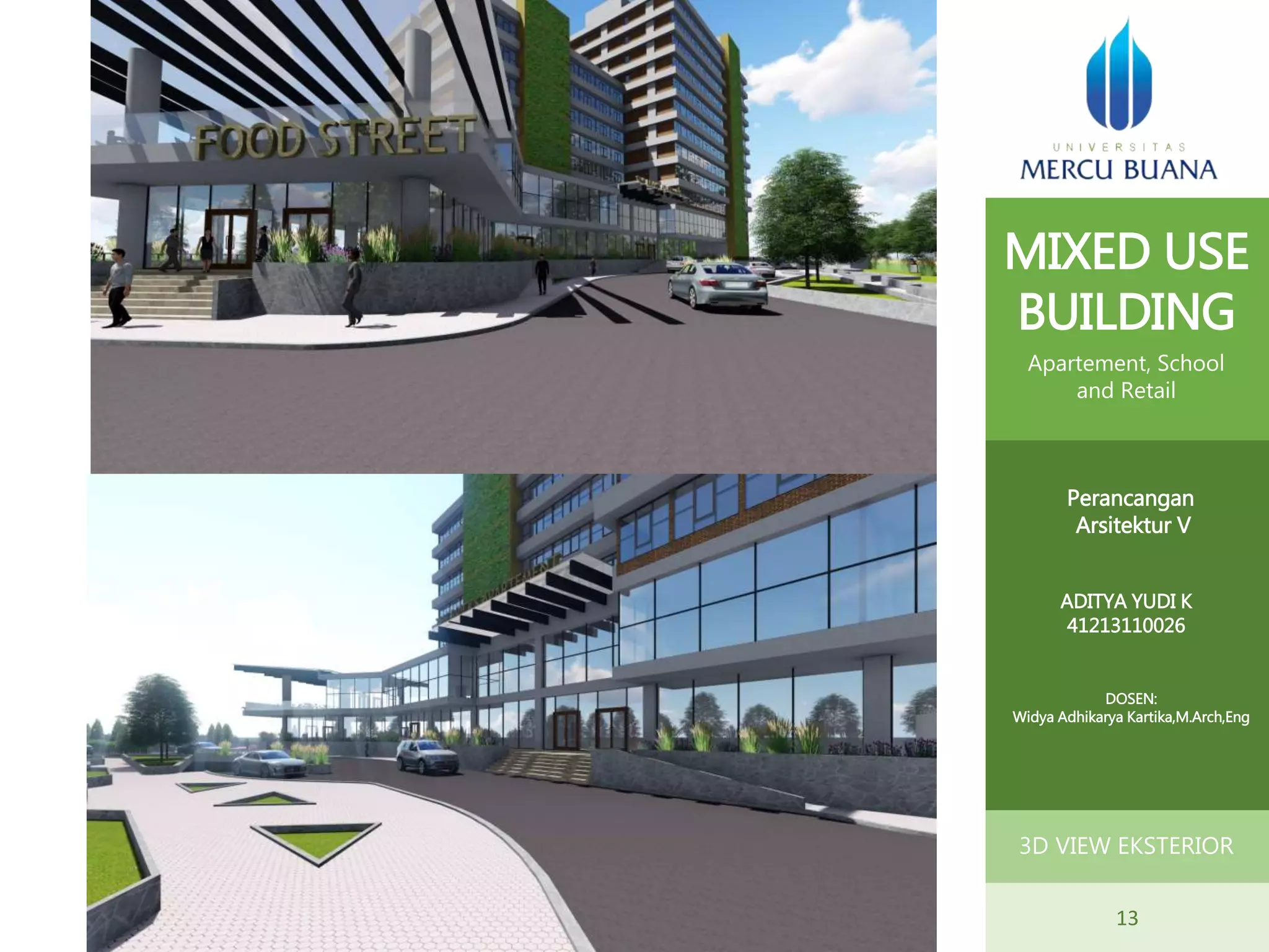 MIXED USED BUILDING (APARTEMENT & SCHOOL) | PPTX