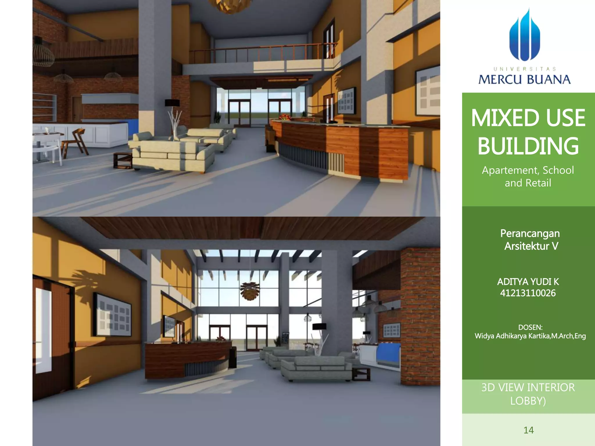 MIXED USED BUILDING (APARTEMENT & SCHOOL) | PPTX