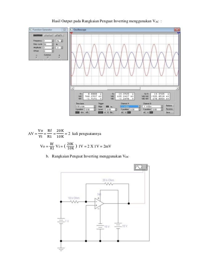 Laporan rangkaian dasar op amp