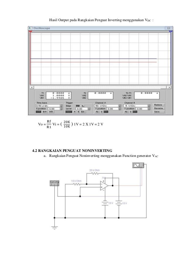 Laporan rangkaian dasar op amp