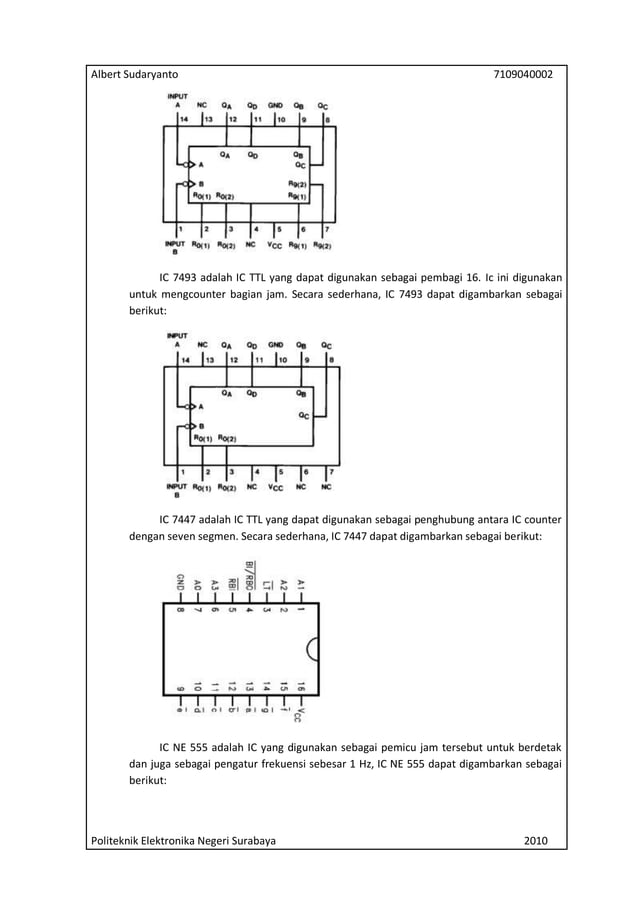 Laporan rangkaian digital clock | PDF