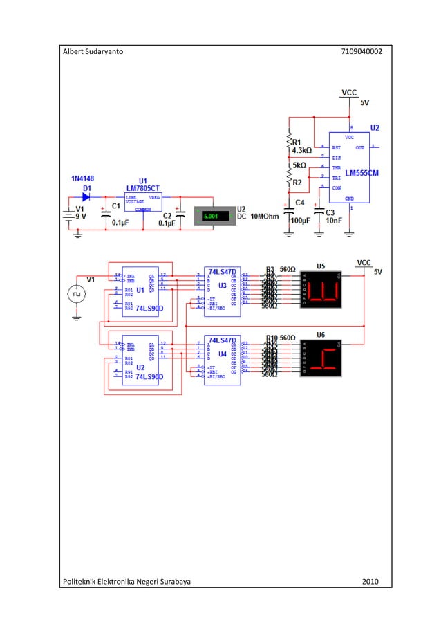 Laporan rangkaian digital clock | PDF