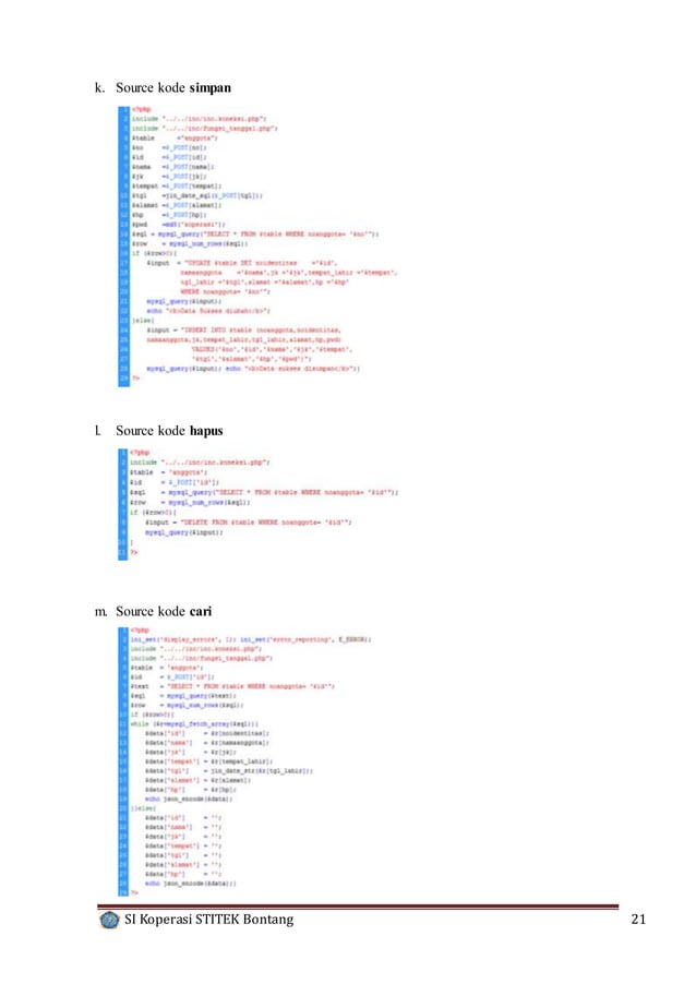 laporan praktikum rekayasa software php dan mysql | DOC