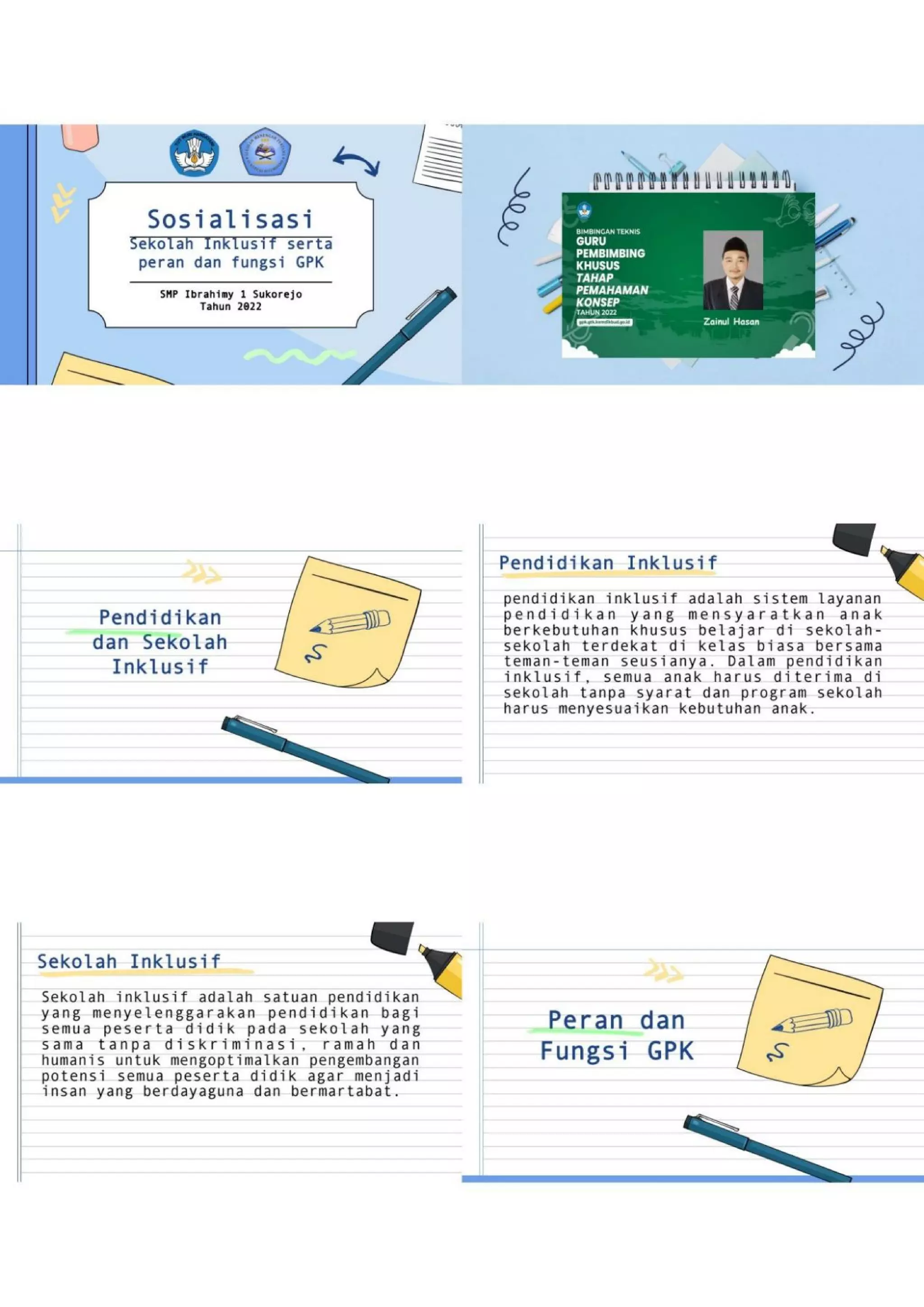 Laporan Rencana Tindak Lanjut (RTL) Guru Pembimbing Khusus (GPK) SMP ...