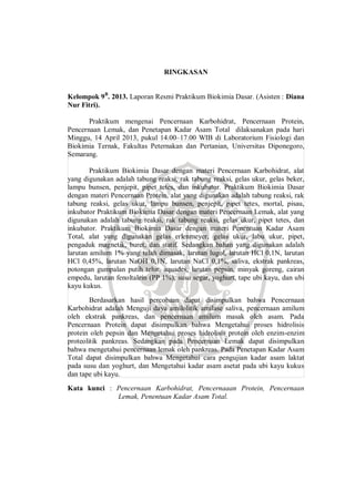 LAPORAN BIOLOGI 2013 | PDF