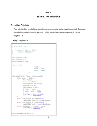 Laporan Resmi BAB 1 (Tree) | PDF