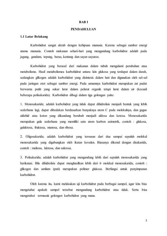 Laporan Uji Karbohidrat - Biokimia | DOCX