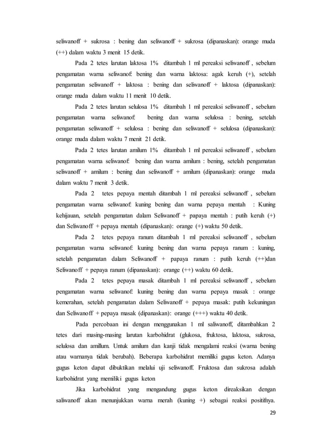 Laporan Uji Karbohidrat - Biokimia | DOCX