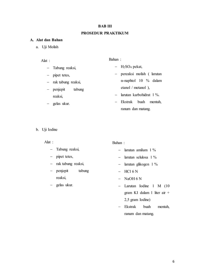 Laporan Uji Karbohidrat - Biokimia | DOCX