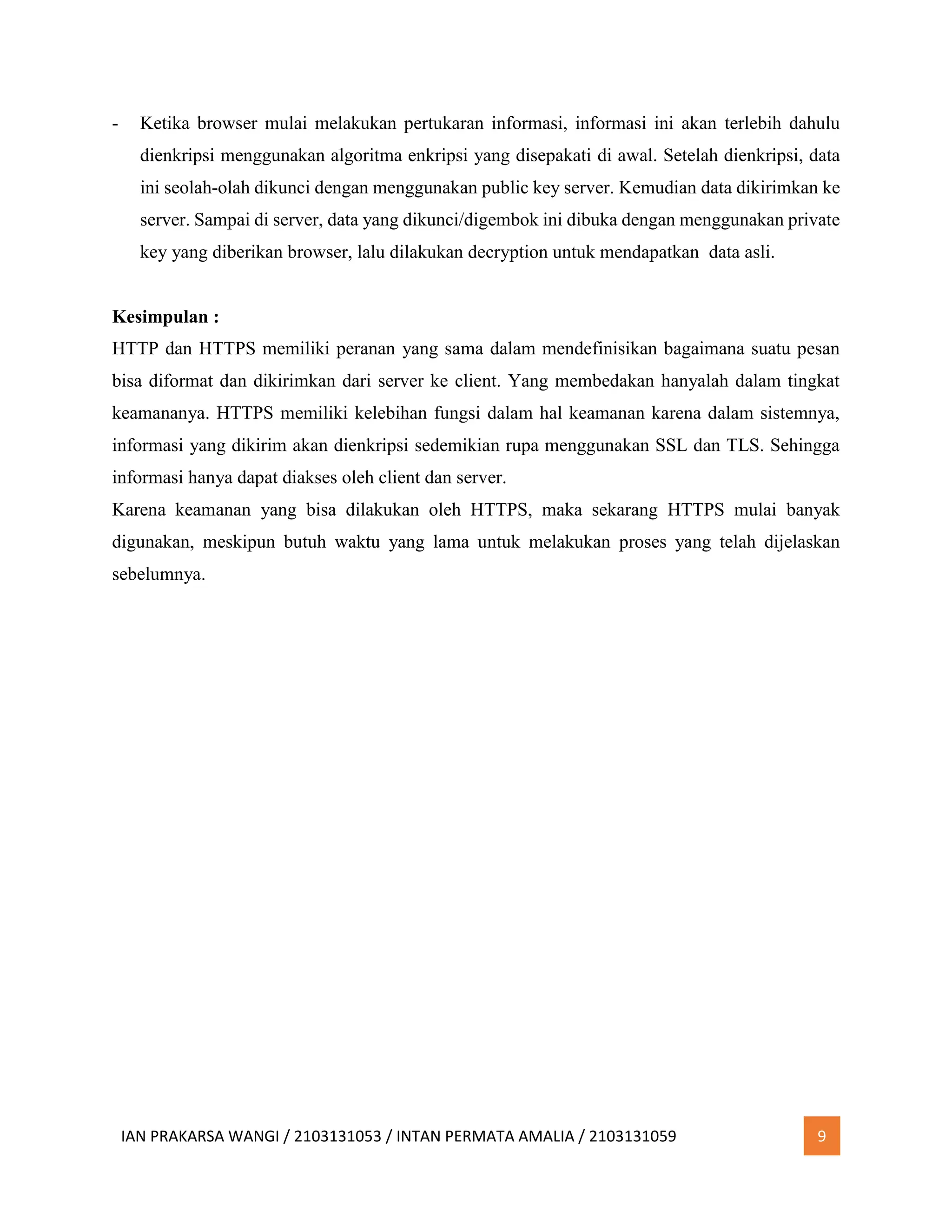 Laporan resmi HTTP dan HTTPS | PDF