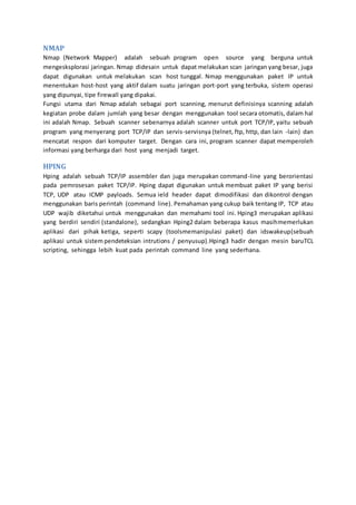 Laporan Resmi Nmap dan Hping | DOCX