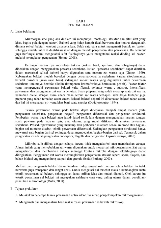 LAPORAN RESMI PRAKTIKUM MIKROBIOLOGI I PEWARNAAN SPORA DAN KAPSUL PADA ...