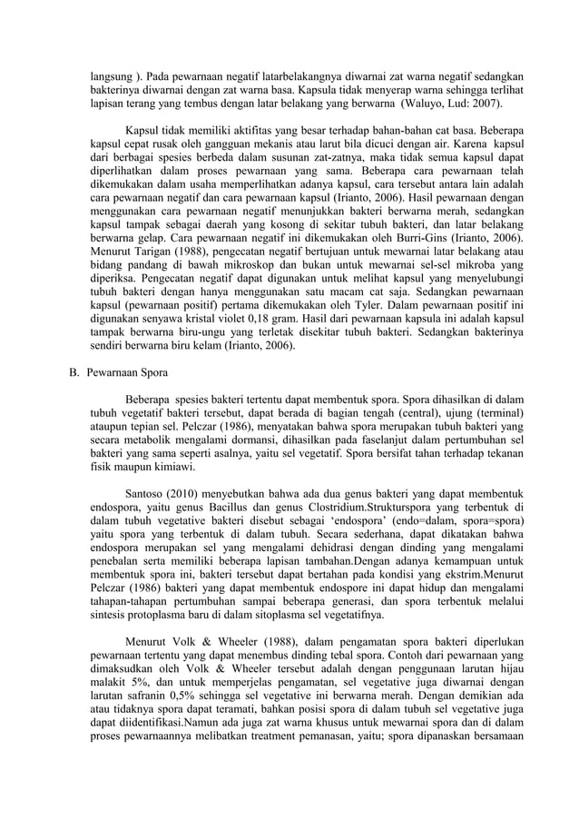 LAPORAN RESMI PRAKTIKUM MIKROBIOLOGI I PEWARNAAN SPORA DAN KAPSUL PADA ...