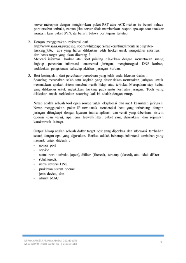 Network Scanner & Network Probing | PDF