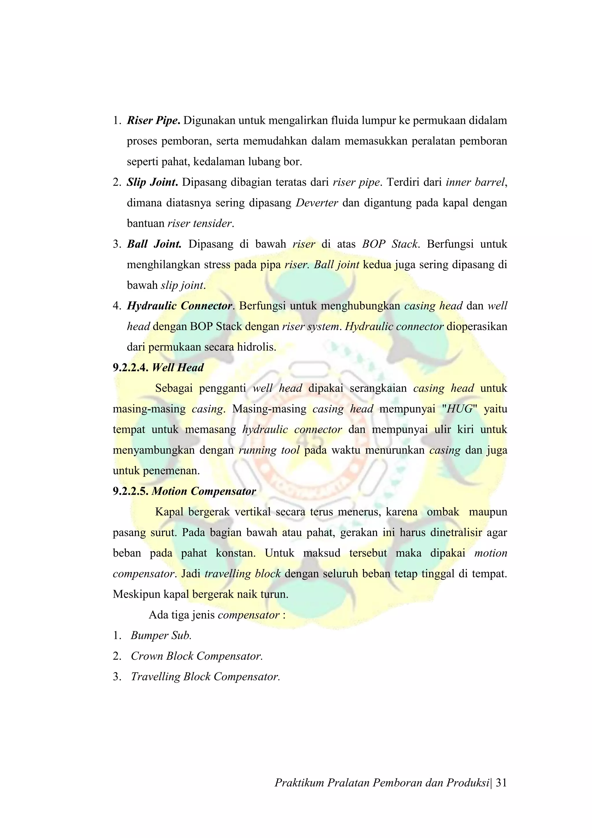Laporan resmi paktikum peralatan pemboran dan produksi.output | PDF