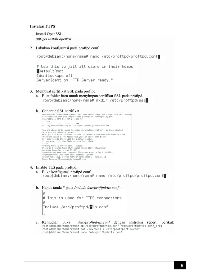 Laporan Praktikum FTP, FTPS, SFTP | PDF