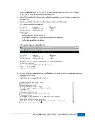 Laporan resmi praktikum 3 DNS Server | DOCX