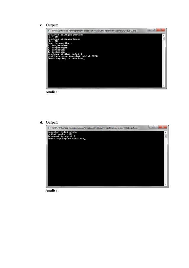OOP - Nested If & Else If | DOCX